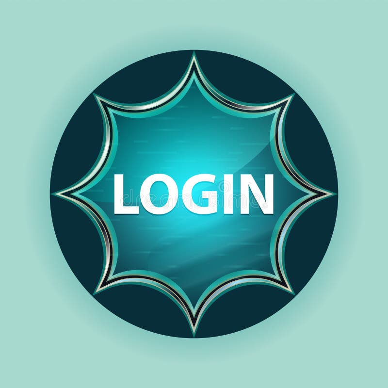 Login Magical Glassy Sunburst Blue Button Sky Blue Background Stock ...