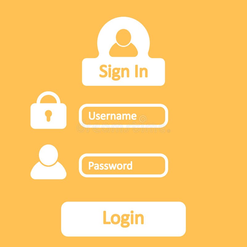 Login Menu. Vector Illustration . Stock Vector - Illustration of menu ...