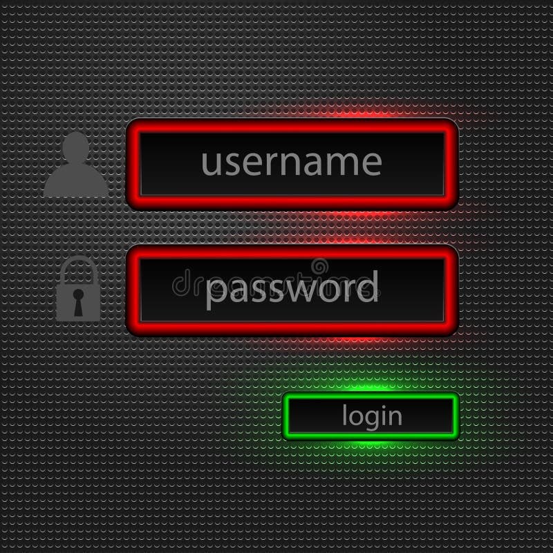Login Menu. Vector Illustration . Stock Vector - Illustration of page ...
