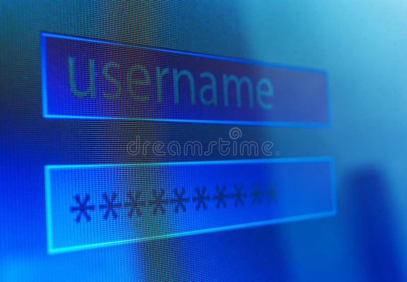 Login on monitor stock image. Image of hacking, online - 51220583