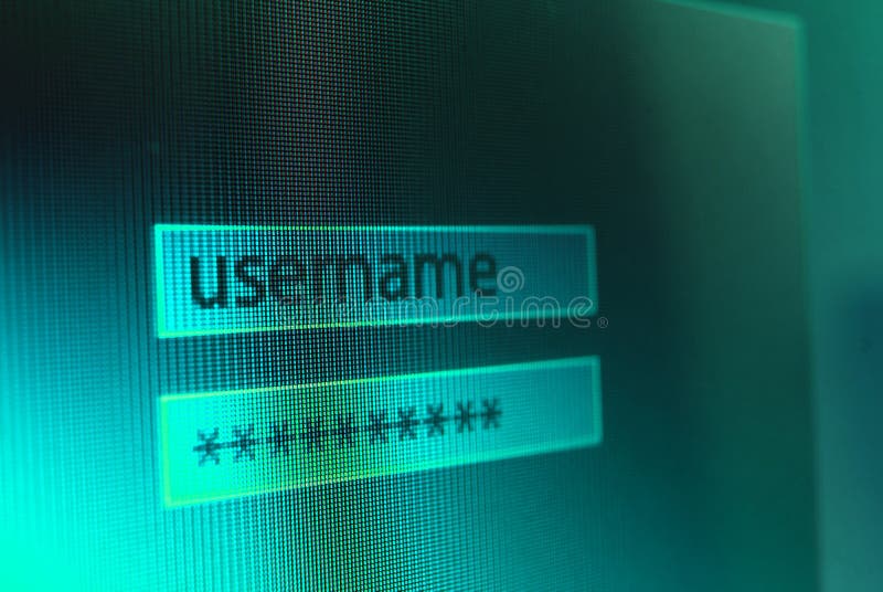 Login on monitor stock photo. Image of concept, protection - 53454010