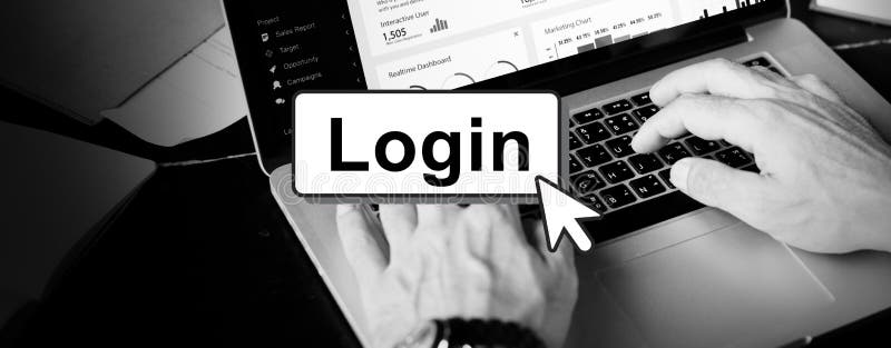 Login Online Digital Technology Click Concept Stock Photo - Image of ...