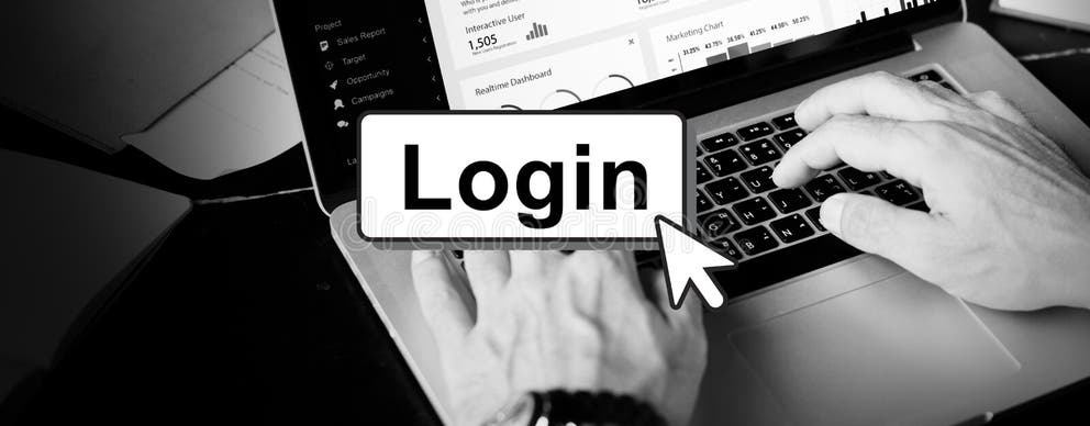 Login Online Digital Technology Click Concept Stock Photo - Image of ...