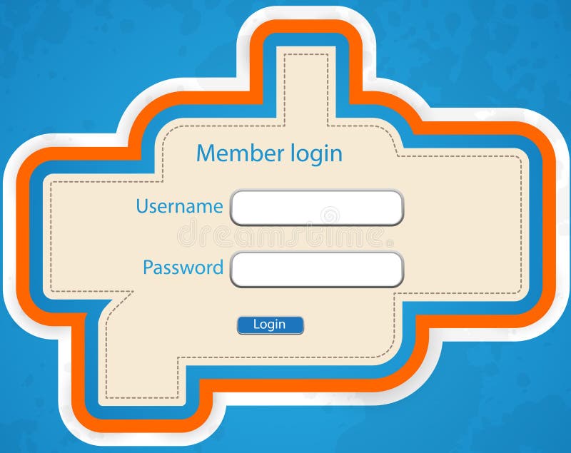 Login page stock vector. Illustration of access, internet - 28060110