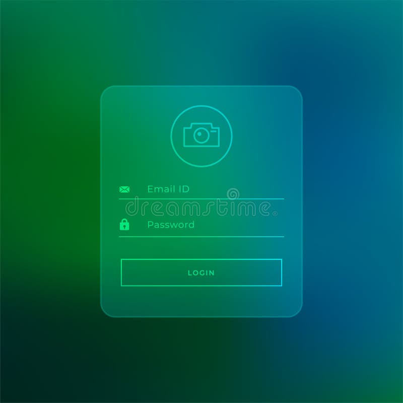 Login Page Form Template for Digital Business Success Stock Vector ...