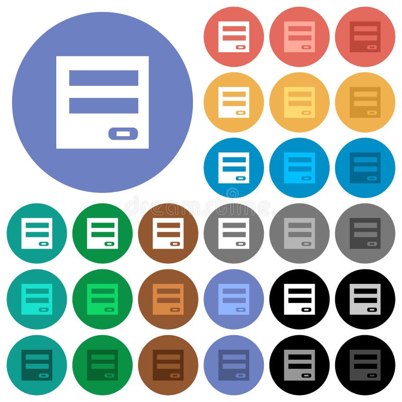 Login Panel Round Flat Multi Colored Icons Stock Vector - Illustration ...