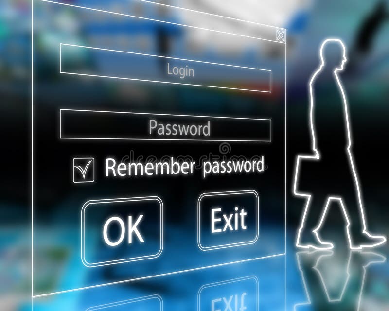 Login and password stock illustration. Illustration of protect - 50500099