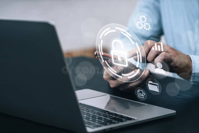 Login And Password Of Cyber Security And Networking Concept User Typing Password Secure Access