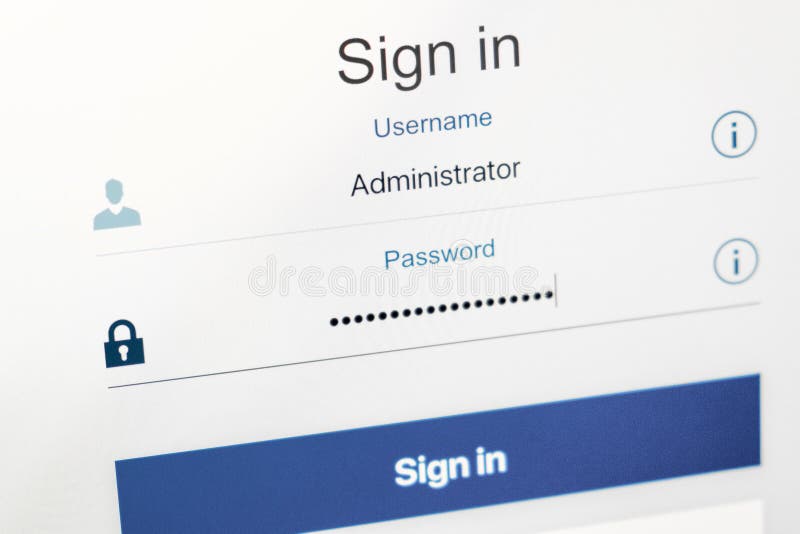 Login and Password Fields on Screen Stock Photo - Image of interface ...