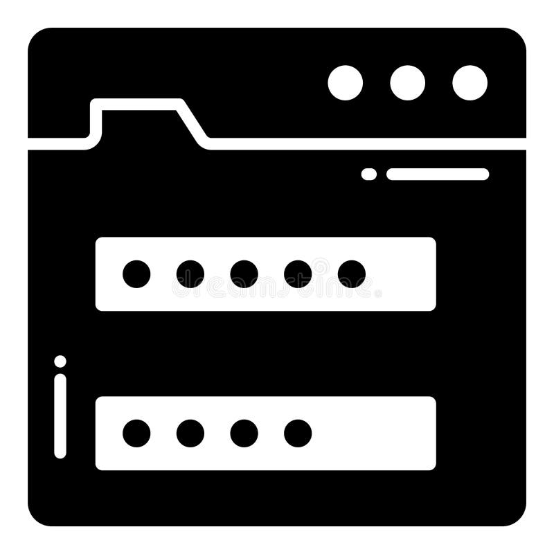 Computer Password, Protection and Security Vector Icons Set Cyber ...