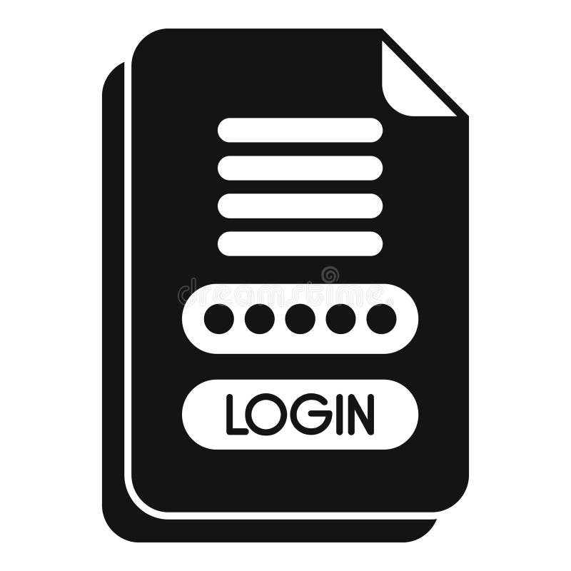 Login Password Registration Icon Simple Vector. Internet Number Form ...