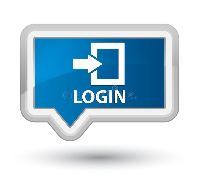 Login Prime Blue Banner Button Stock Illustration - Illustration of ...