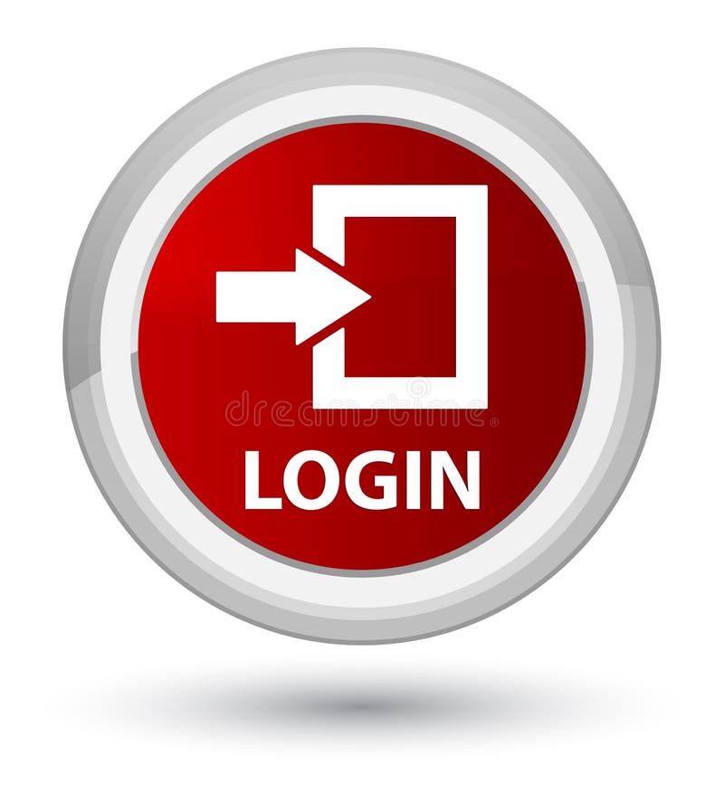 Login Prime Red Round Button Stock Illustration - Illustration of prime ...