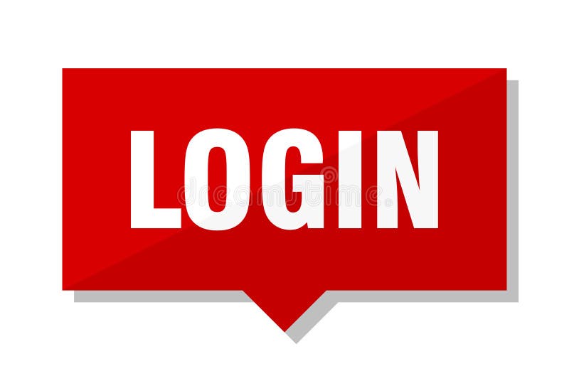 Login red tag stock vector. Illustration of square, speak - 118059435