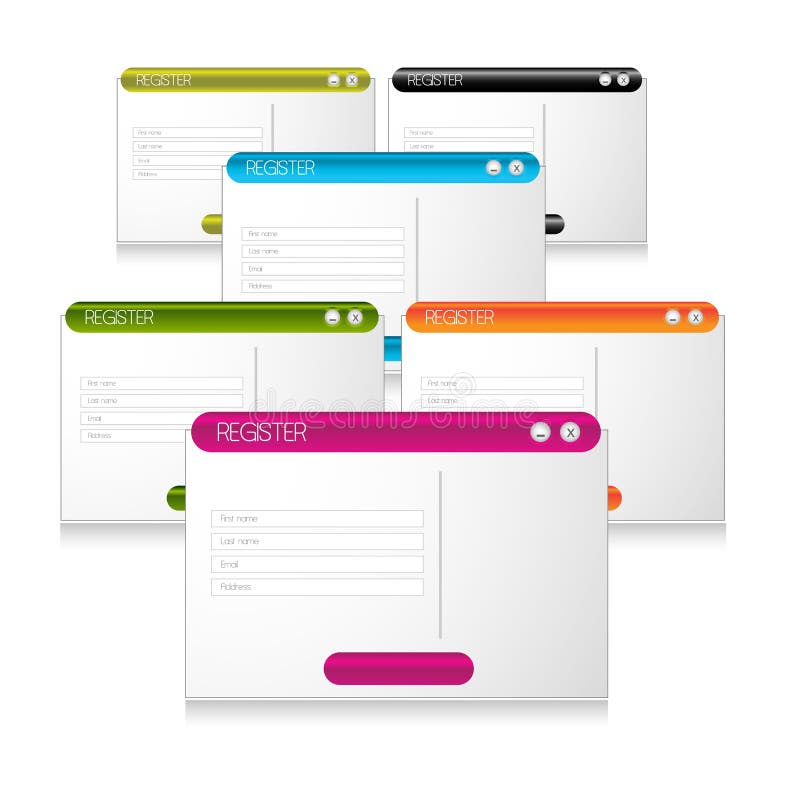 Login and register box stock vector. Illustration of application - 53419525