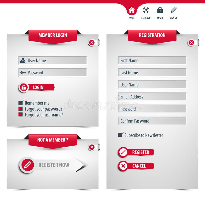 Vector login form template stock vector. Illustration of label - 22740415 Vector login form template stock vector. Illustration of label - 22740415