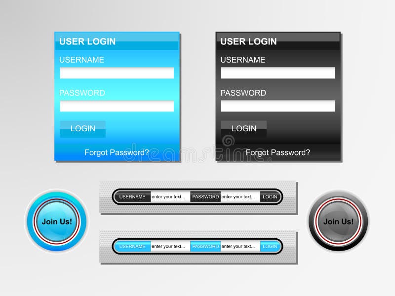 Login and registration stock vector. Illustration of flat - 62046244