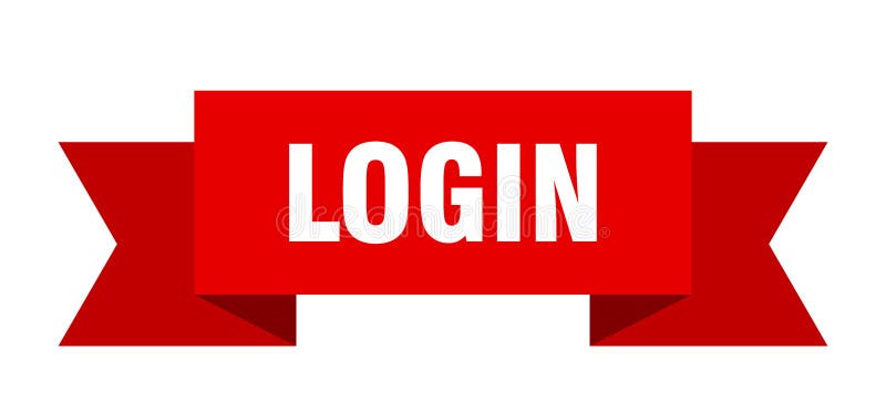 Login ribbon. stock vector. Illustration of banner, white - 153889584