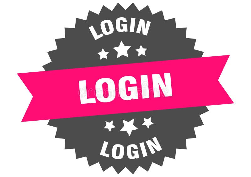 Login. Login Round Pink Label Isolated on Transparent Background Stock ...