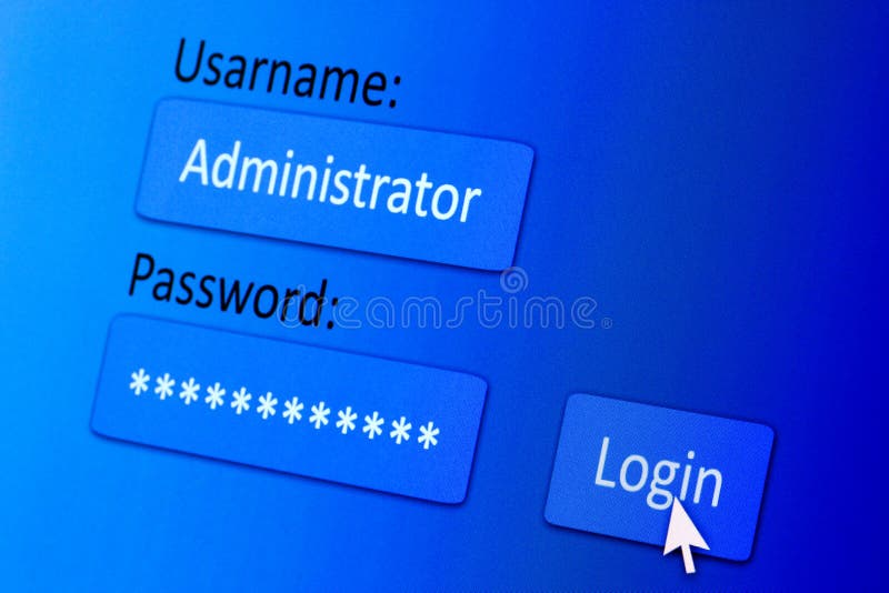 Login screen stock photo. Image of user, computer, screen - 29073002