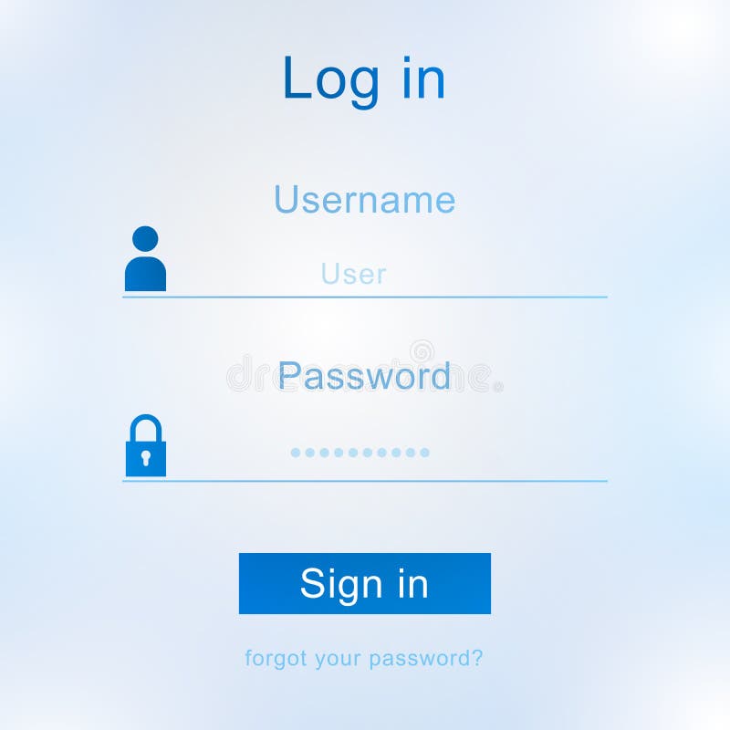 Vector Login Interface - Username And Password Stock Vector ...