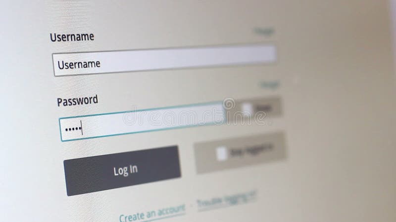 Login Screen with Security Password Stock Video - Video of register ...