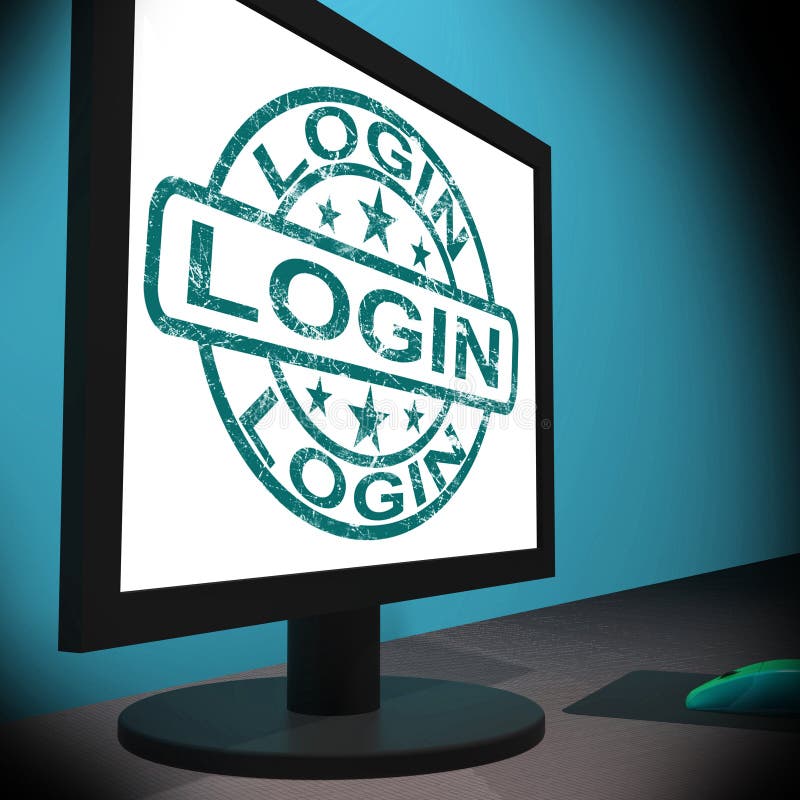 Login Screen Shows Web Internet Log in Security Stock Illustration ...