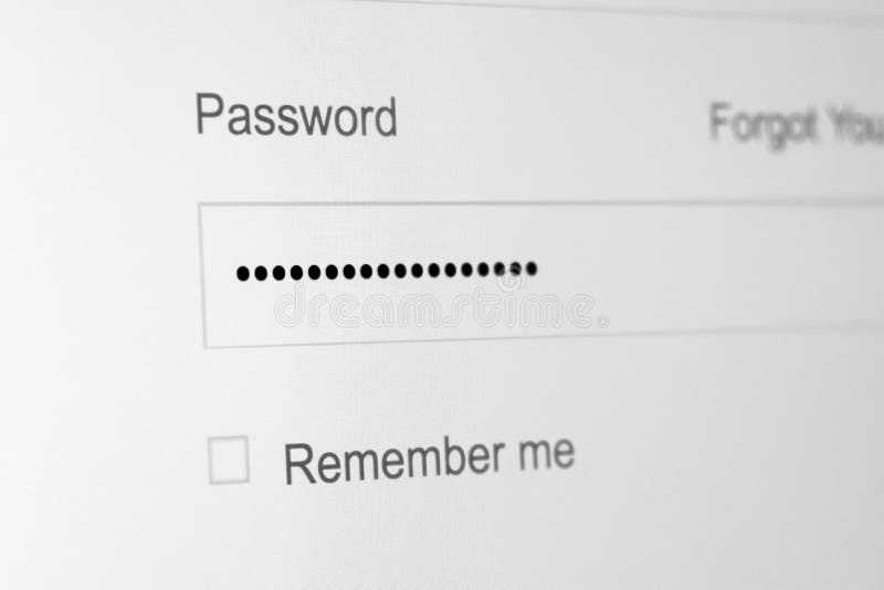 Login Screen. Username and Password on Computer Screen Stock Image ...