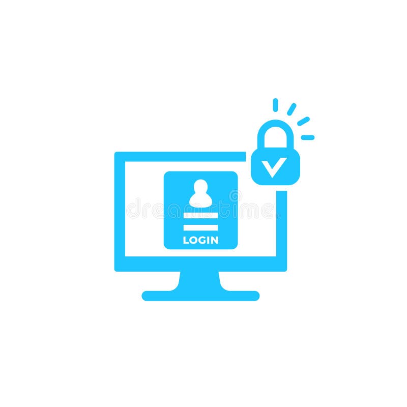 Authentication Vector Icon on White Background. Flat Vector ...