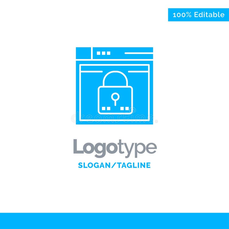 Login, Secure, Web, Layout, Password, Lock Blue Solid Logo Template ...