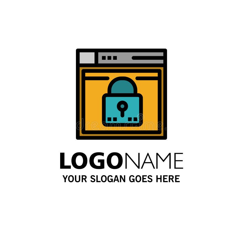 Login, Secure, Web, Layout, Password, Lock Blue OutLine Logo with Place ...