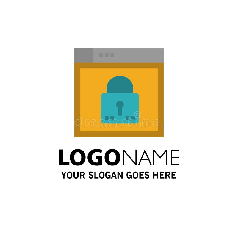 Login, Secure, Web, Layout, Password, Lock Business Logo Template. Flat ...