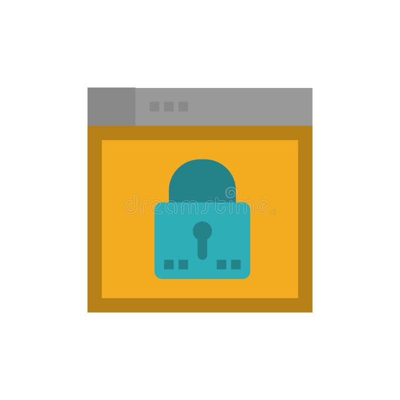 Login, Secure, Web, Layout, Password, Lock Flat Color Icon. Vector Icon ...