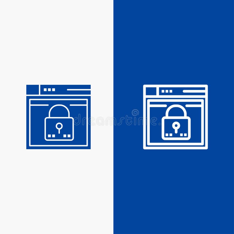 Login, Secure, Web, Layout, Password, Lock Line and Glyph Solid Icon ...