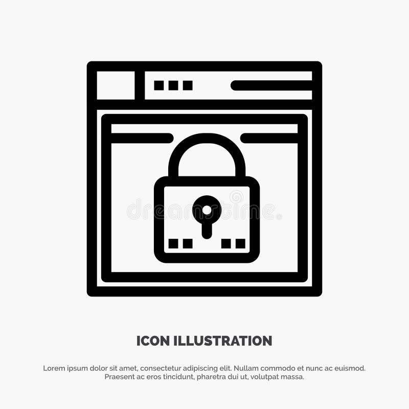 Login, Secure, Web, Layout, Password, Lock Blue OutLine Logo with Place ...