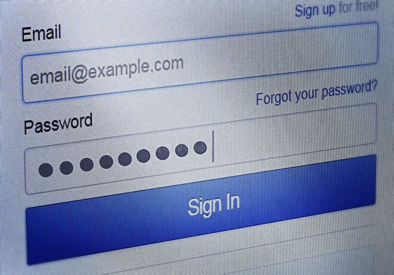 Login sequence stock photo. Image of business, administrator - 52058766