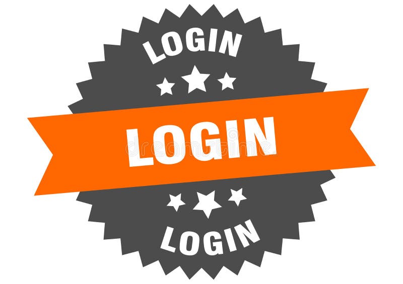 Login stock vector. Illustration of grey, vector, orange - 160547549