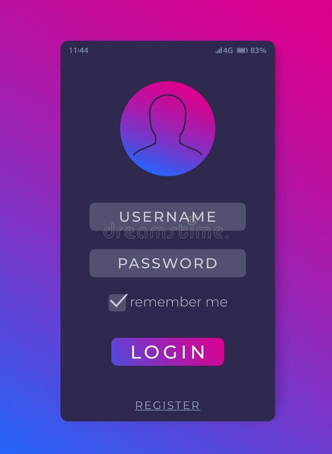 Login, Sign in Form, Mobile Interface Vector Stock Vector ...