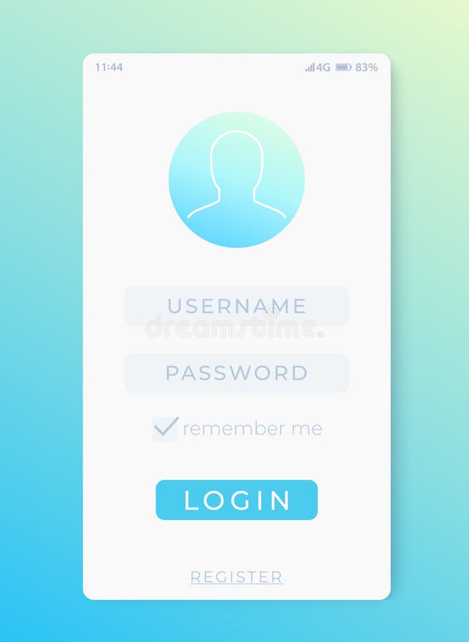 Login, Sign in Form, Mobile Interface Vector Stock Vector ...