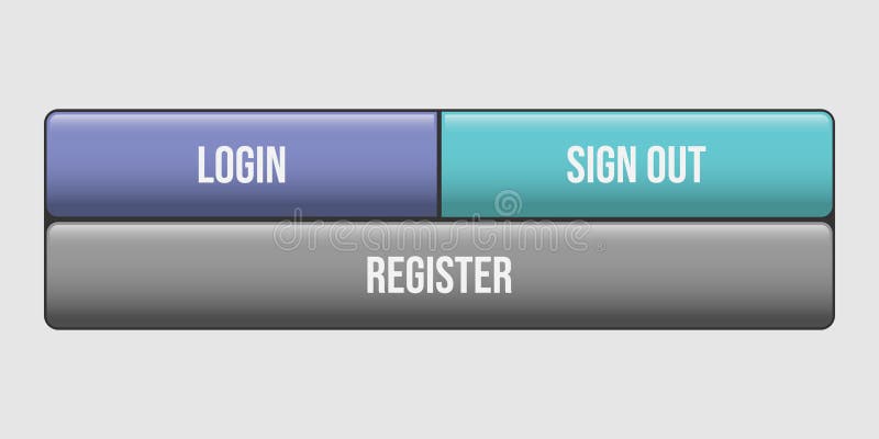 Login, Sign Out, and Register Web Button Icon Vector. Stock Vector ...