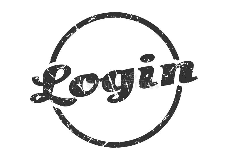 Login Sign. Login Round Vintage Stamp Stock Vector - Illustration of ...