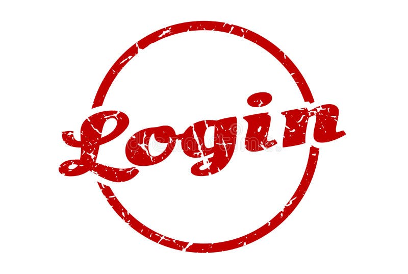 Login Sign. Login Round Vintage Stamp Stock Vector - Illustration of ...