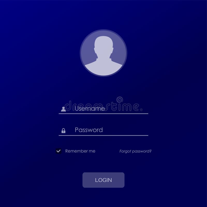 Login Account Template Background Stock Vector - Illustration of ... Login Account Template Background Stock Vector - Illustration of ...