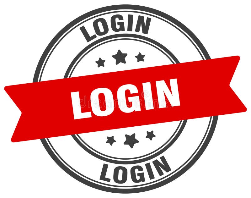 Login Stamp. Login Label on Transparent Background. Round Sign Stock ...