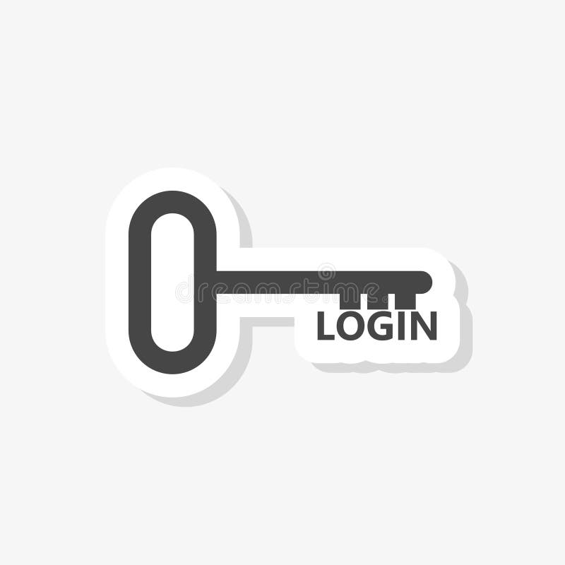 Login sticker stock vector. Illustration of label, isolated - 121035344