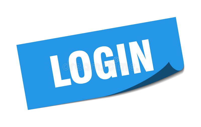 Login sticker. stock vector. Illustration of note, notice - 153555510