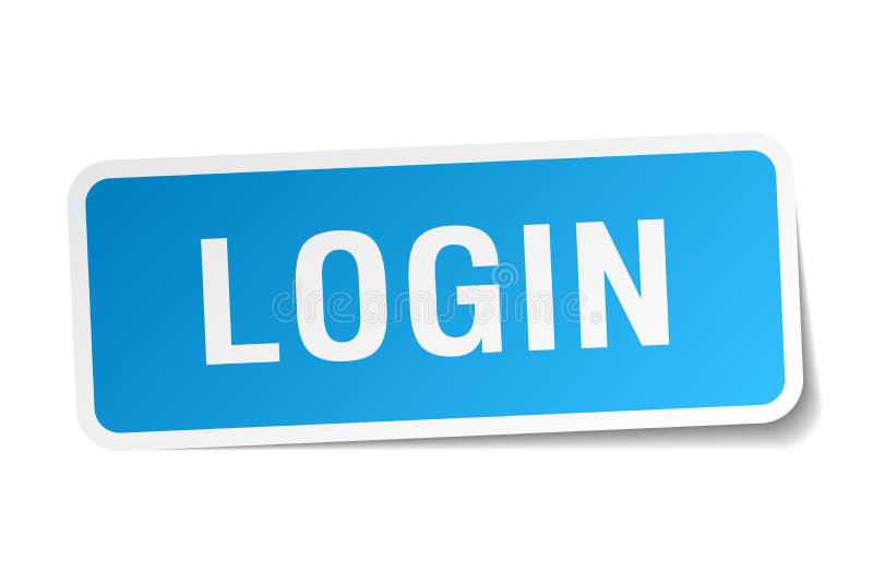 Login sticker. stock vector. Illustration of notice - 153830292
