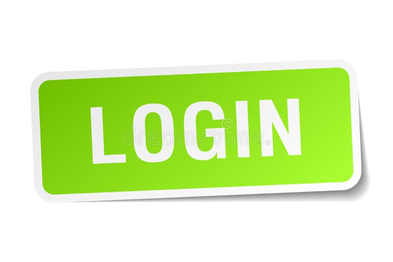 Login Sticker, Secure Access Button, Simple Vector Icon Stock Vector ...