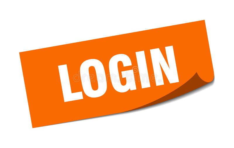 Login sticker. stock vector. Illustration of note, notice - 153555510