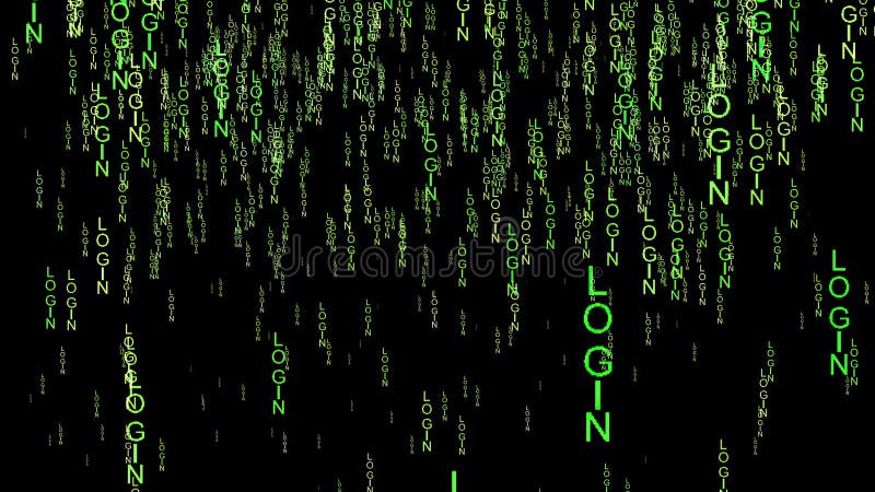 Login text code on the web stock illustration. Illustration of binary ...